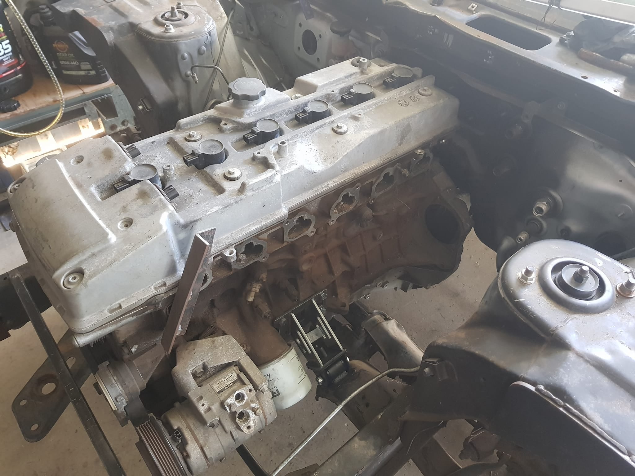 R33 skyline engine conversion kit BARRA T5 T56 swap motor mounts | KE ...