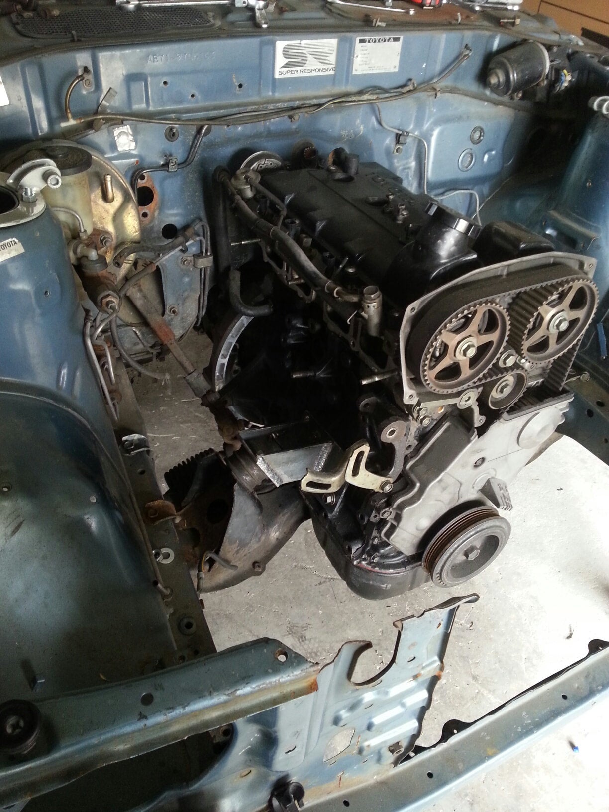 3sgte rwd toyota corolla KE70 AE71 engine conversion kit motor mounts ...