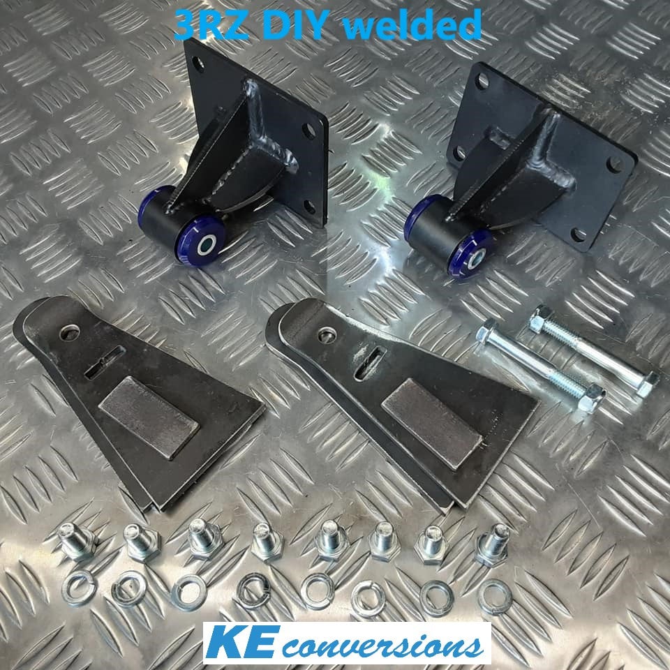 Toyota 2RZ 3RZ universal engine mount kit DIY conversion | KE Conversions