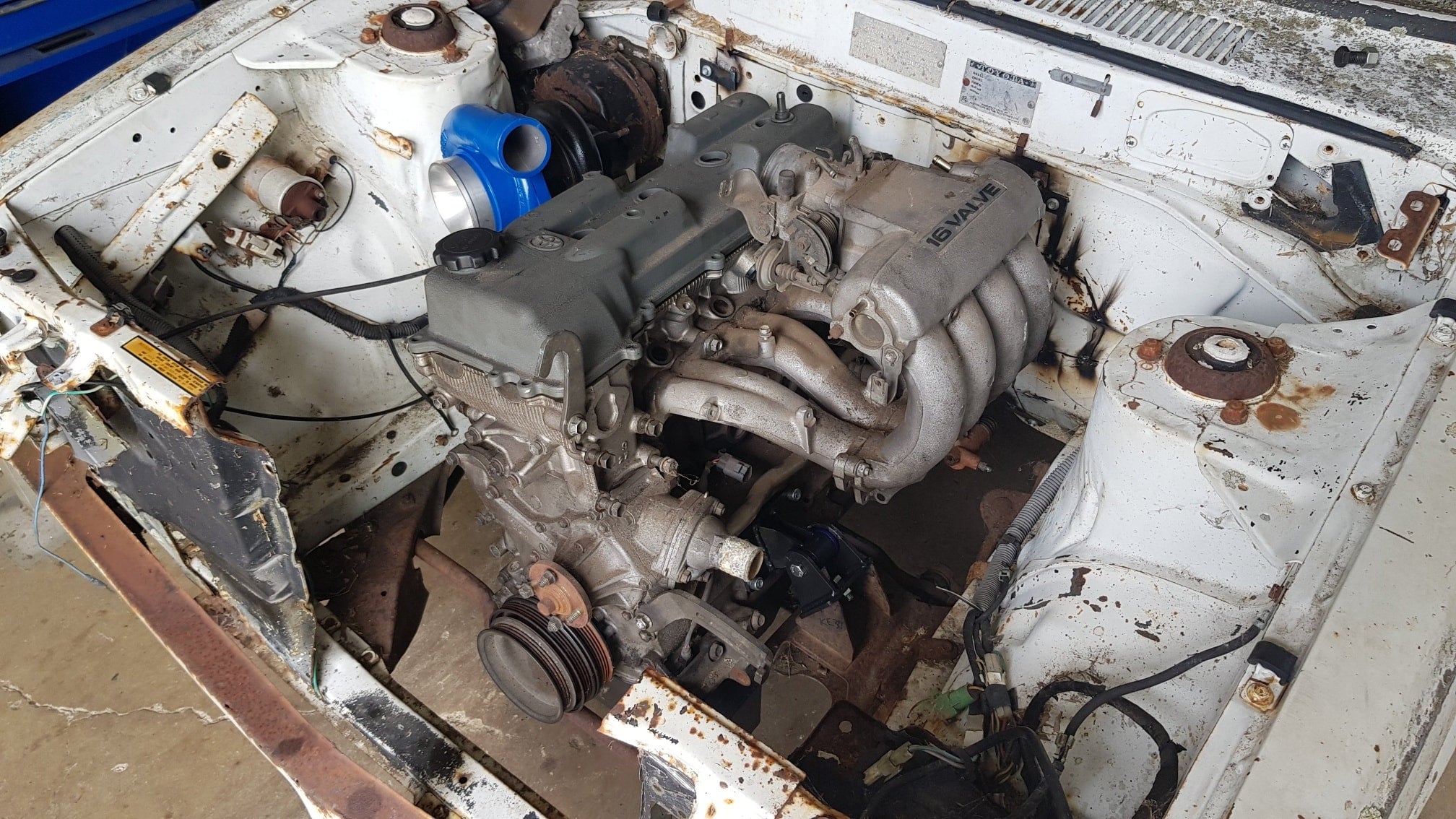 Toyota corolla KE30 KE35 KE38 KE55 3RZ 3RZFE tacoma engine conversion ...