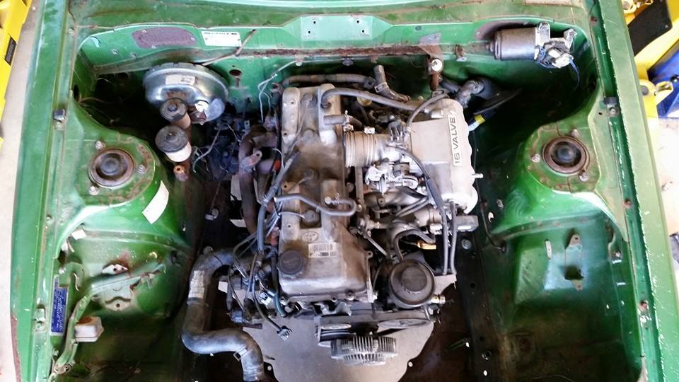 3RZ into RA23 with KE70 crossmember and rack and pinion conversion | KE ...