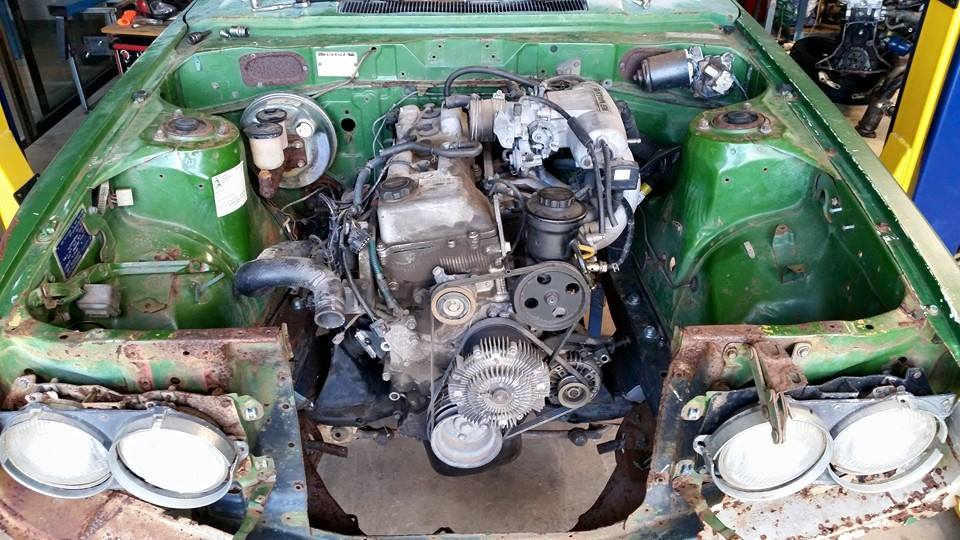 3RZ into RA23 with KE70 crossmember and rack and pinion conversion | KE ...